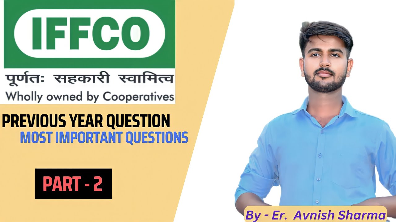 IFFCO Previous year questions & Most important questions || Chemical ...