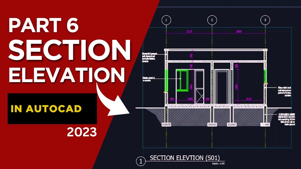 How to draw a detailed section elevation in AutoCAD Beginner's guide ...
