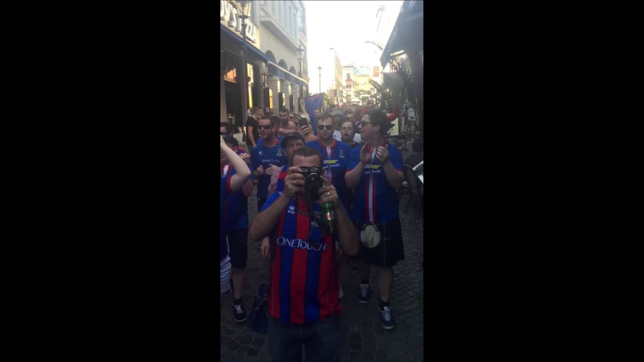 Inverness CT fans police escort to FC Astra - YouTube