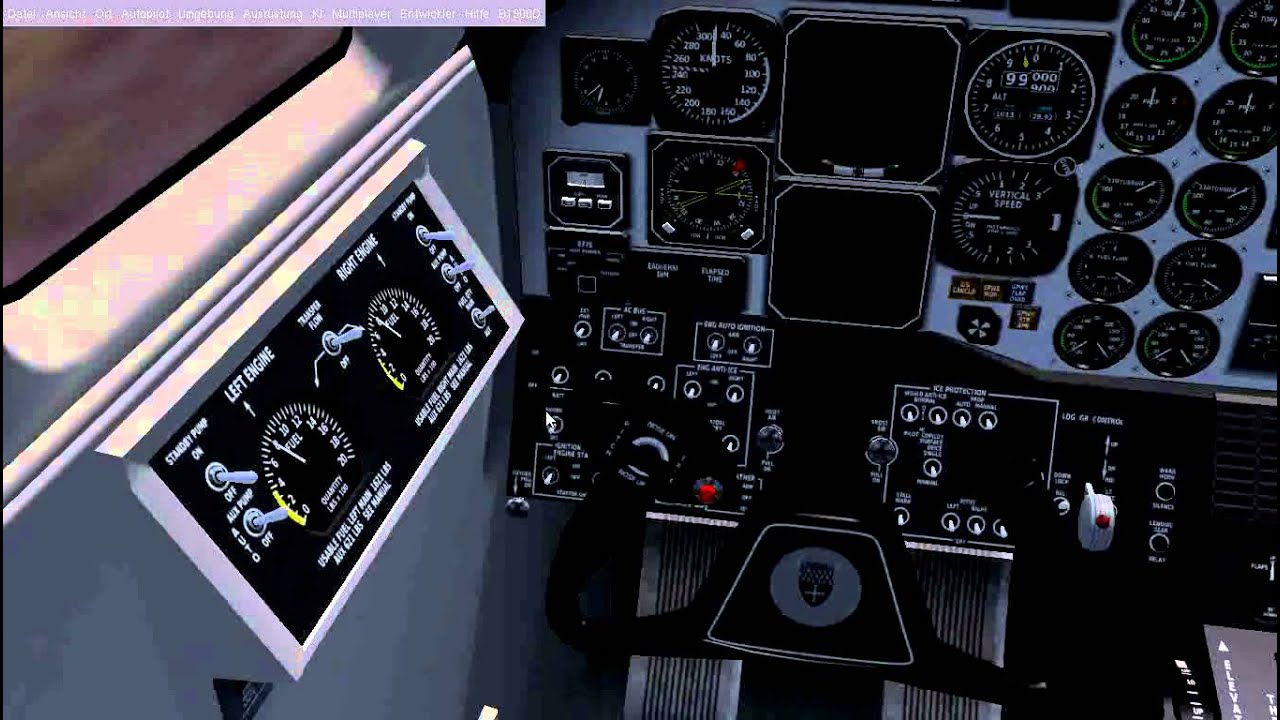Flight Gear Let's Start Beechcraft B1900d - YouTube