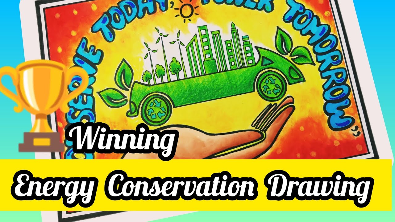 Energy conservation Day poster drawing| Save Energy save Earth drawing ...