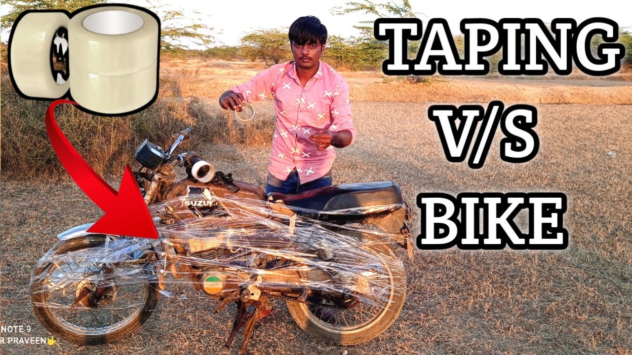 Taping vs Bike Taping Bike Tyre Experiment हमने लगा दी अपनी बाईक के ...