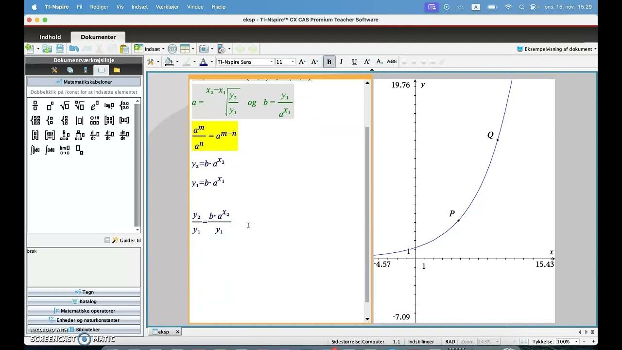 Eksponentielfunktioner - 2-punkts-formel - BEVIS - YouTube