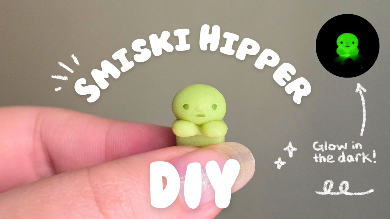 DIY Mini Smiski Hippers (•_•) ☘️ | How to Make Adorable Polymer Clay ...