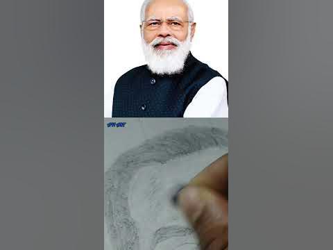 NARENDRA MODI FACE DRAWING| Pm narendra modi sketch| #shorts #art #drawing #sketch #narendramodi ...