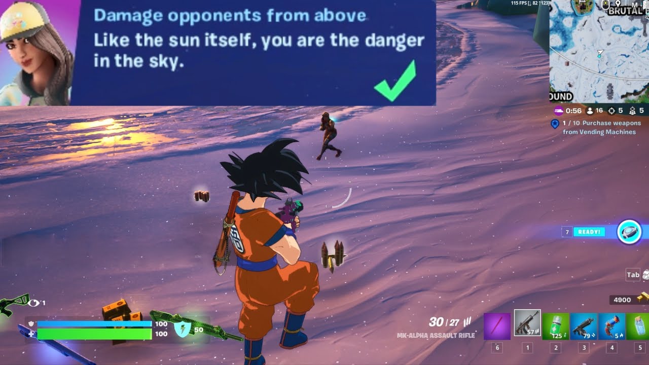 Damage opponents from above Fortnite - Summer Escape Quests - YouTube