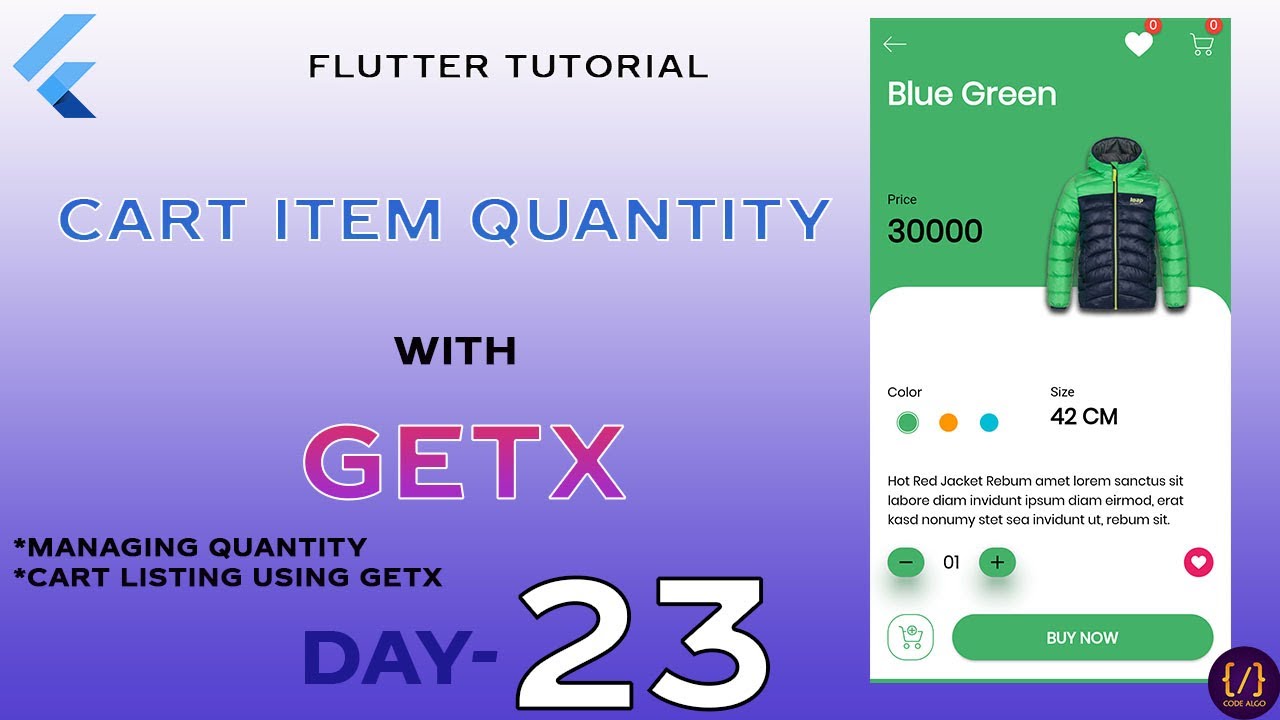 Managing Cart Item Quantity | Cart Listing Using GetX | Day 23 - YouTube
