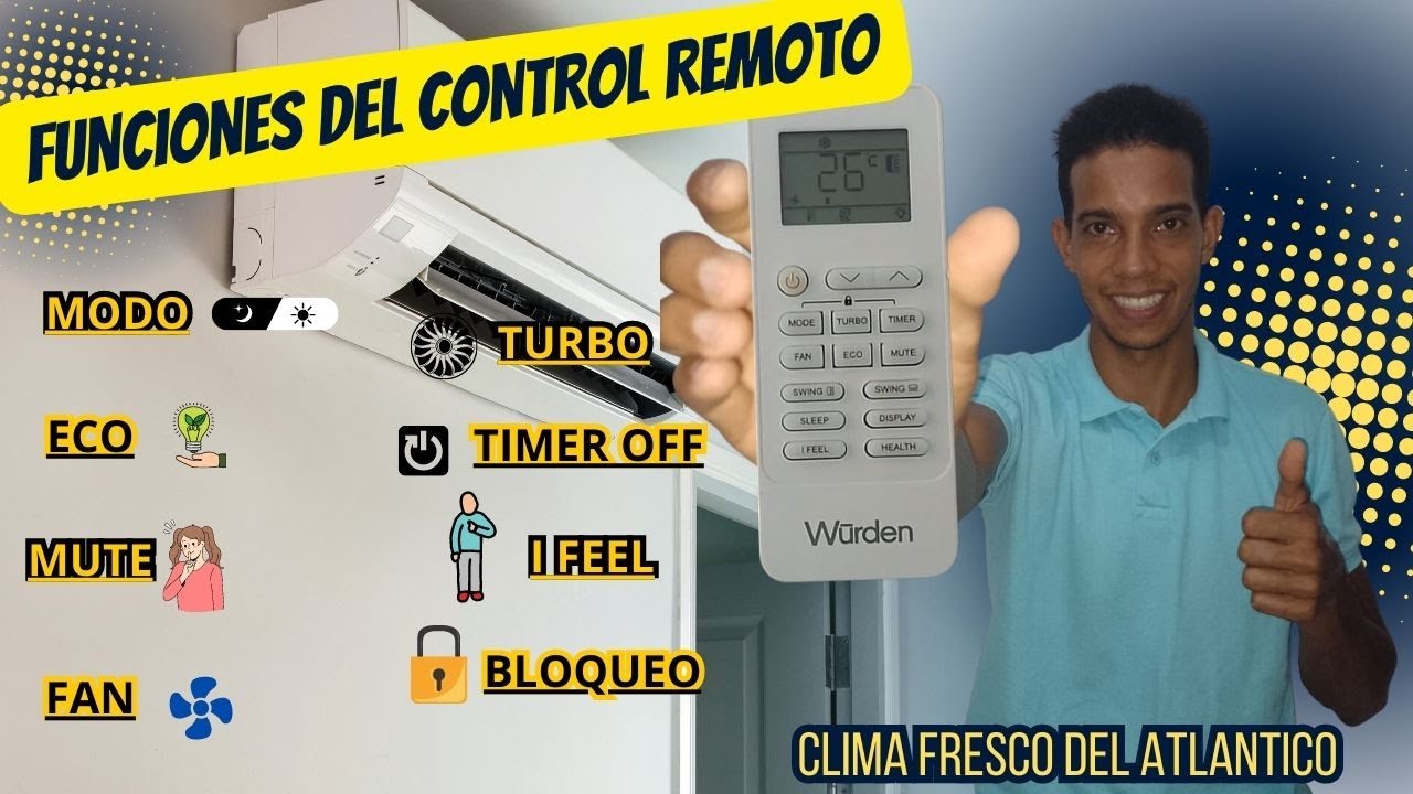 ¿Cómo usar los botones del control remoto del aire acondicionado? - YouTube