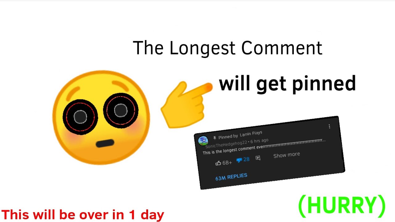 The Longest Comment Will GET PINNED! - YouTube