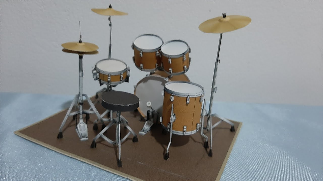 Acoustic drum - Batería Acústica | Papercraft - YouTube