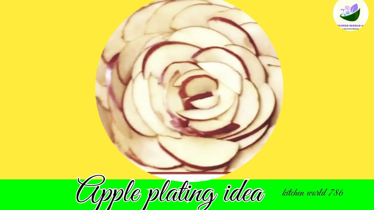 apple plating idea/ apple slices decoration - YouTube