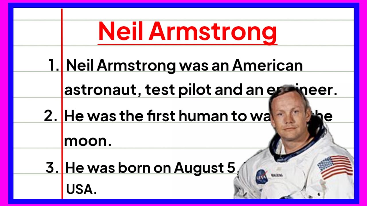 10 lines on Neil Armstrong in English, About Neil Armstrong 10 lines ...