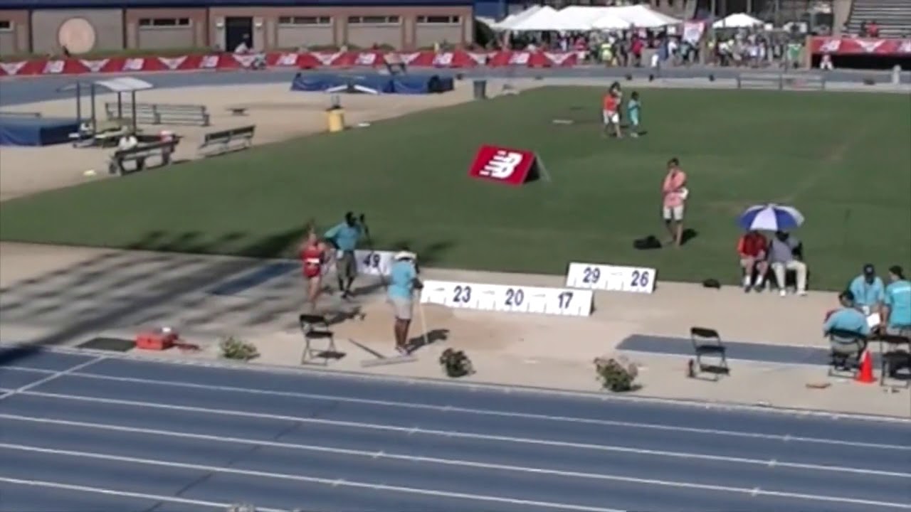 Kate Hall's record-breaking long jump at the 2015 New Balance Nationals ...