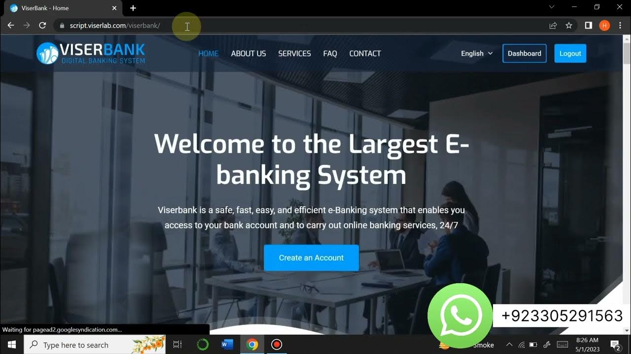 Create Digital Banking System Website With Viser Bank Script || Online Banking php Script - YouTube