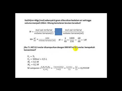 soal molaritas , molaritas campuran, kemolaran - YouTube