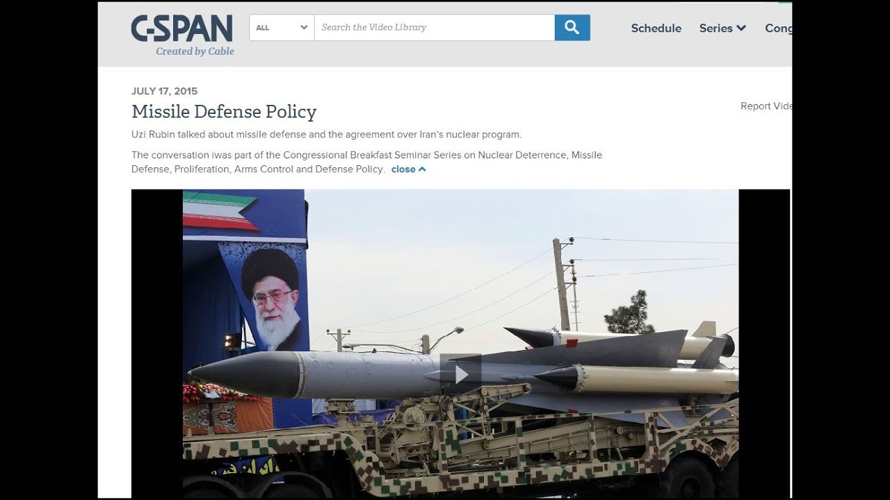 Uzi Rubin talked about missile defense and the agreement over Iran’s ...