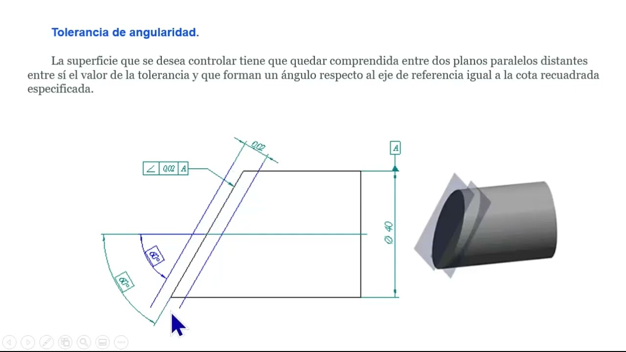 Interpretacion de planos. Tolerancia geometrica de ortentacion ...