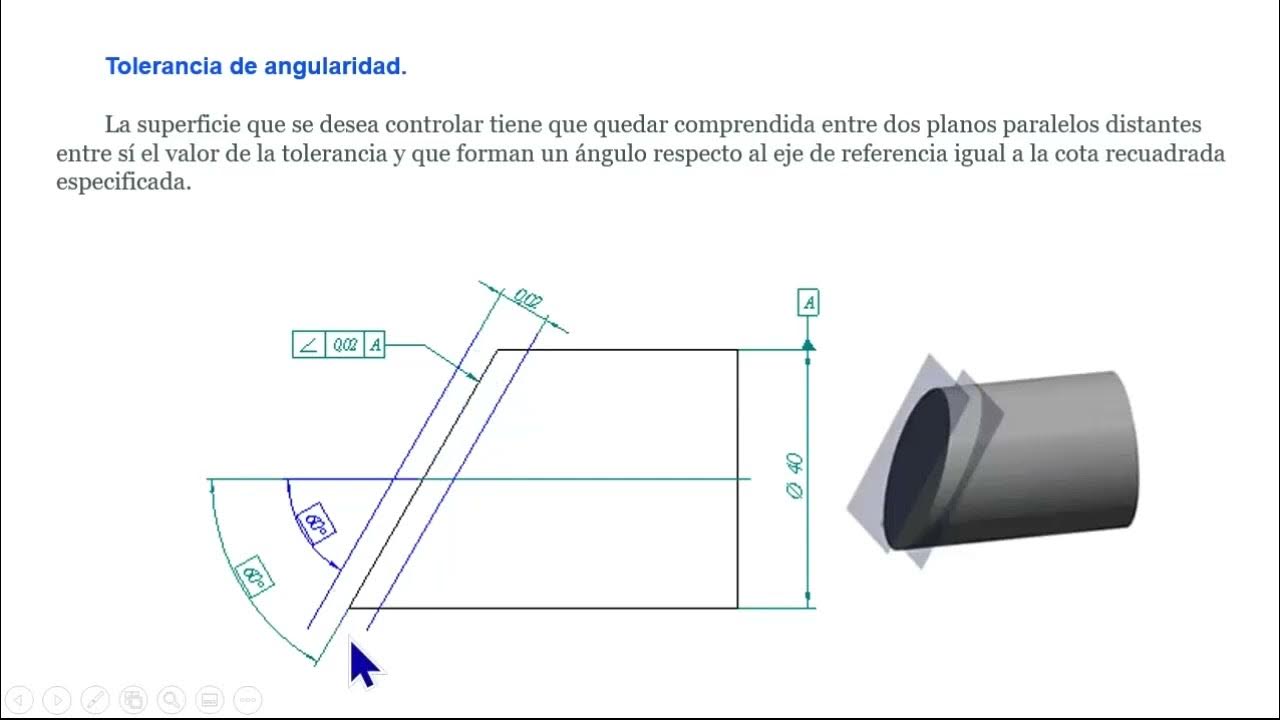 Interpretacion de planos. Tolerancia geometrica de orientacion Angularidad. (CNC en español ...