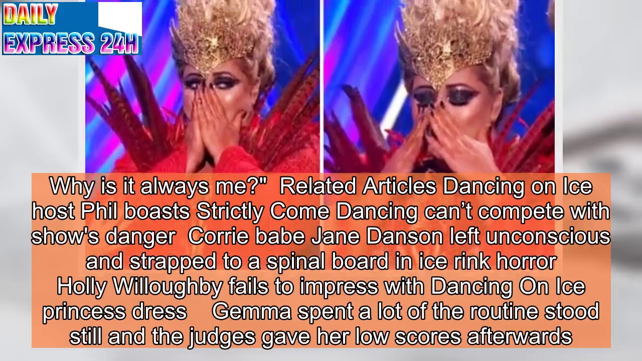 Dancing On Ice's Gemma Collins breaks down in tears after painful fall ...