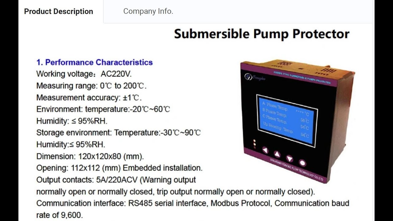 Submersible pump integrated protector operation instructionse - YouTube