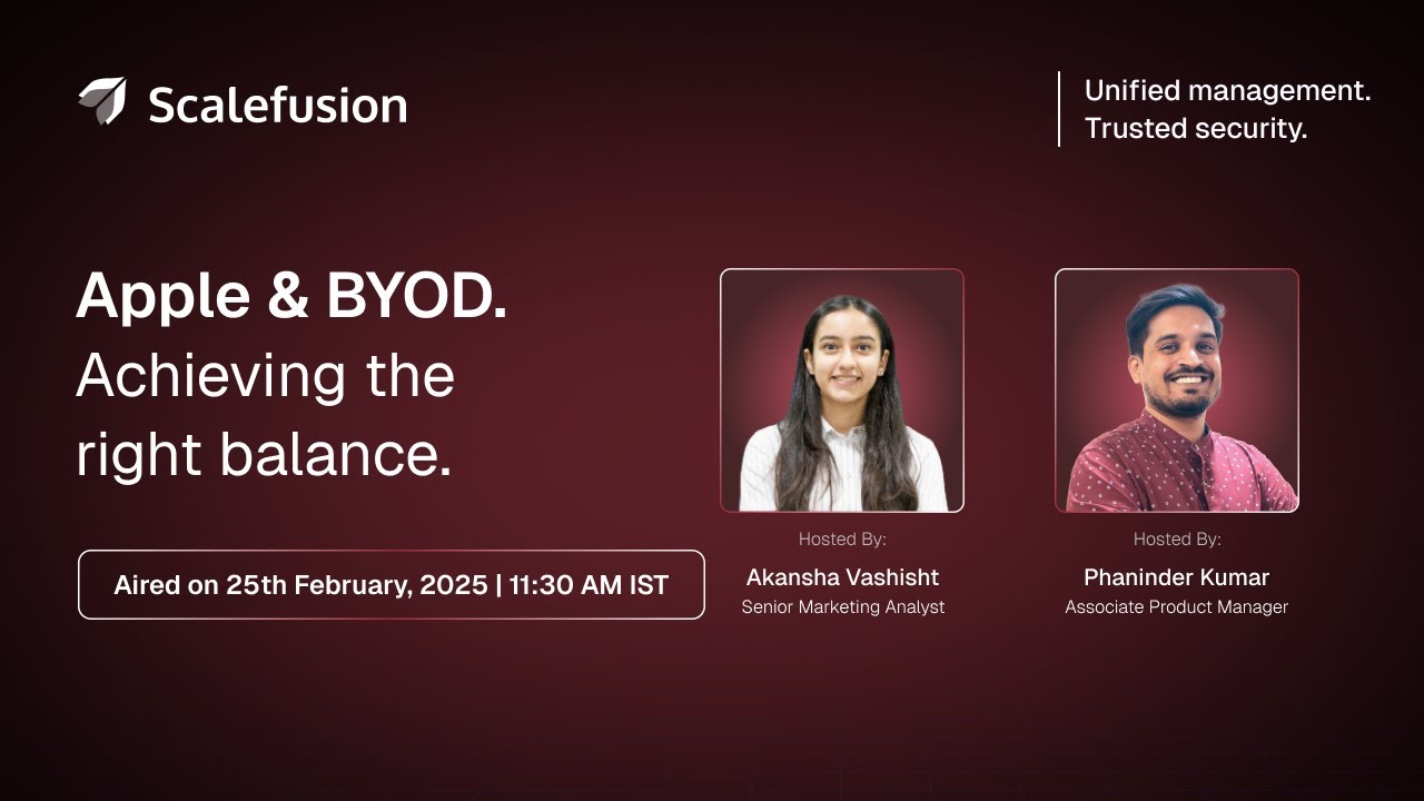 Webinar: Apple & BYOD - Achieving the right balance. - YouTube