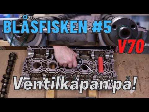 Blåsfisken #5 - Flytande packning och ventilkåpan på plats V70 B5244S2 ...