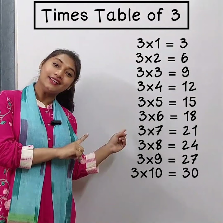 Times Table of 3 | Learn Multiplication Songs for Children #shorts # ...