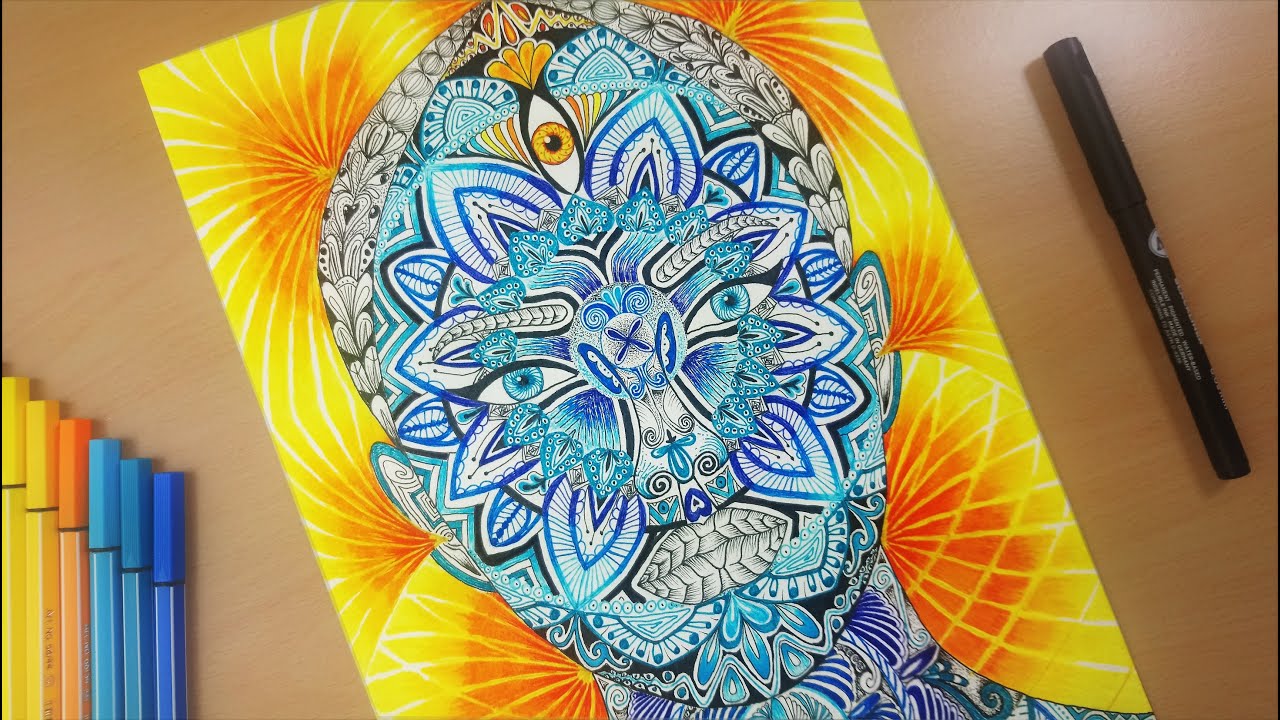 Mandala Face ️ Drawing Art - YouTube