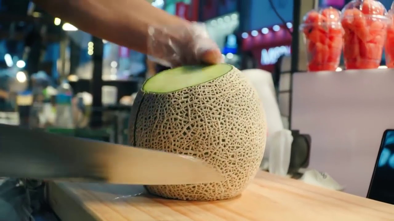 Fruit chopping skills - YouTube