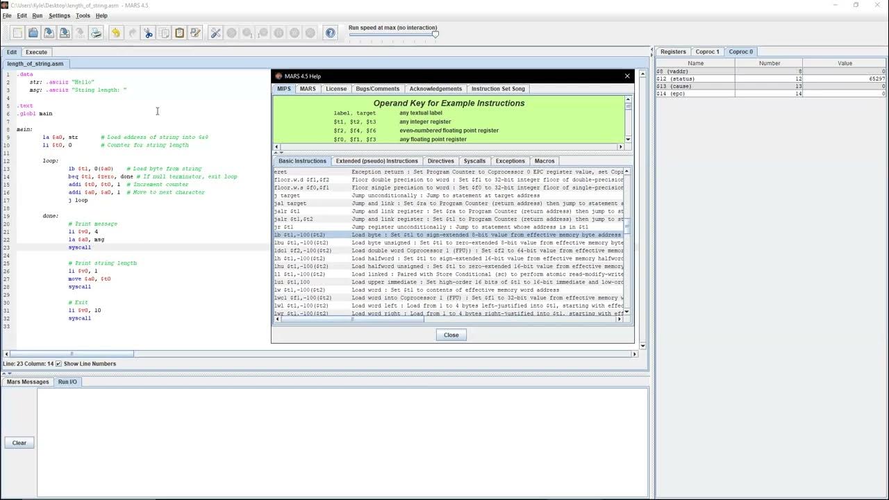 String Length in MIPS Assembly | Looping & Counting Characters - YouTube