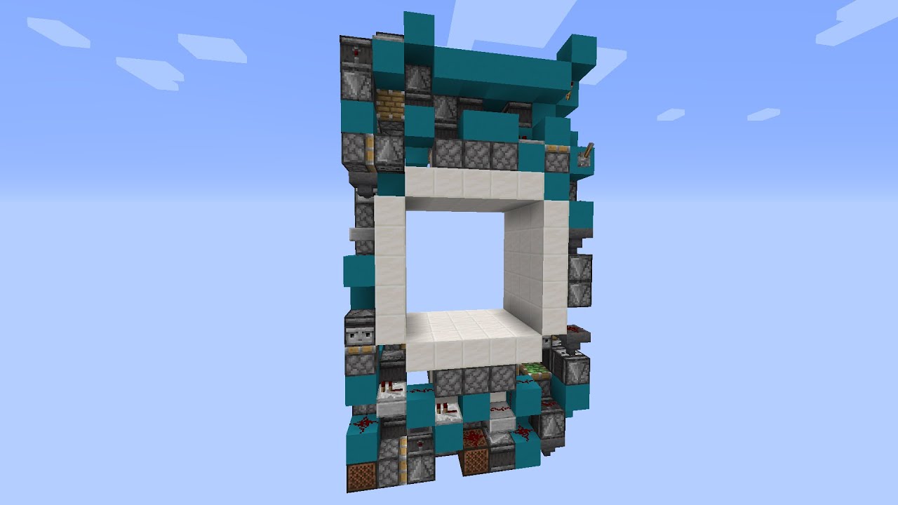 576 Blocks 5X5 Piston Door - YouTube