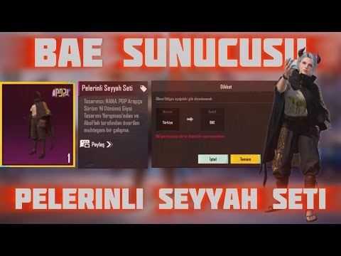 PUBG MOBİLE SUNUCU DEĞİŞTİRMEK (bae) PELERİNLİ SEYYAH SETİ @kurtlar.oyunda