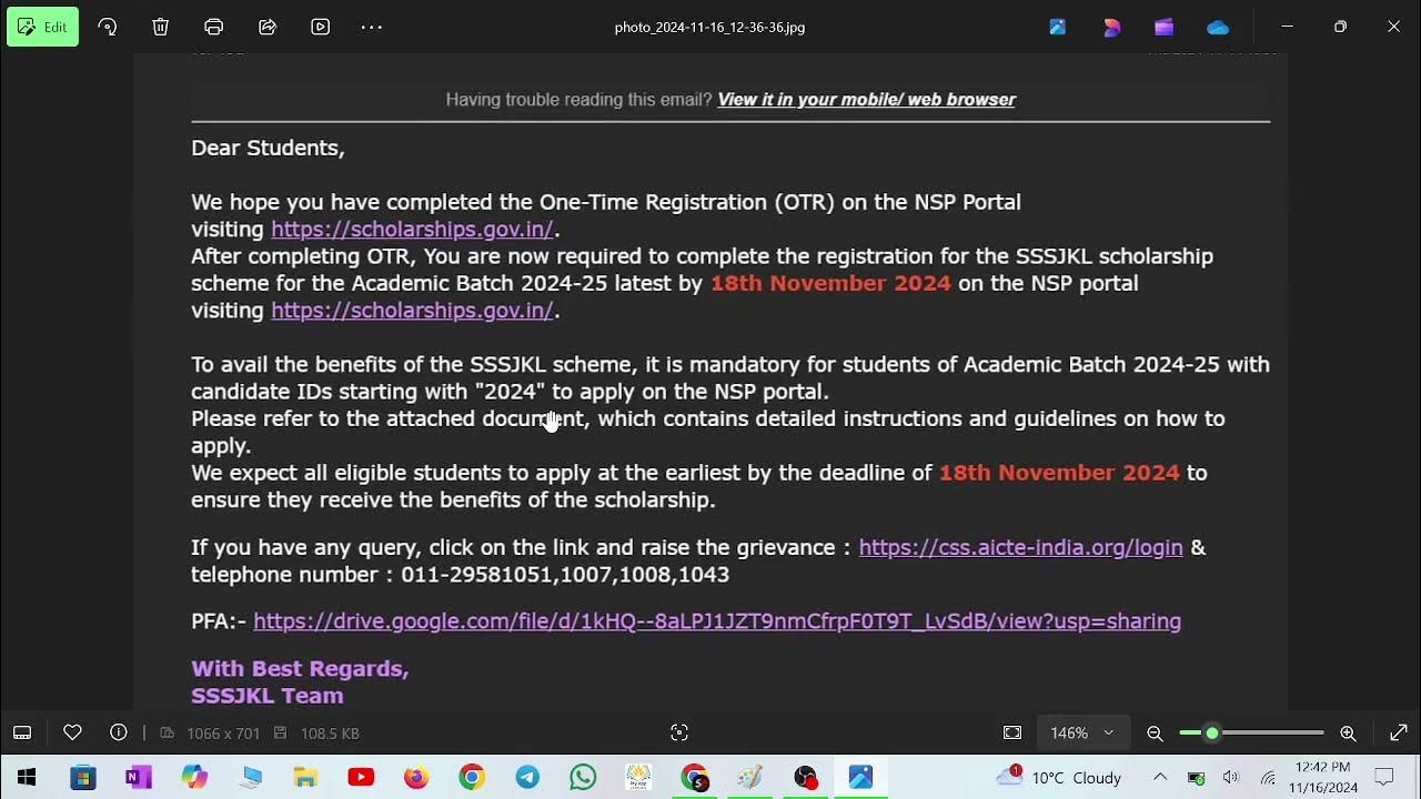 Reply Given By PMSSS About Nsp Scholarship claim issue check here. - YouTube