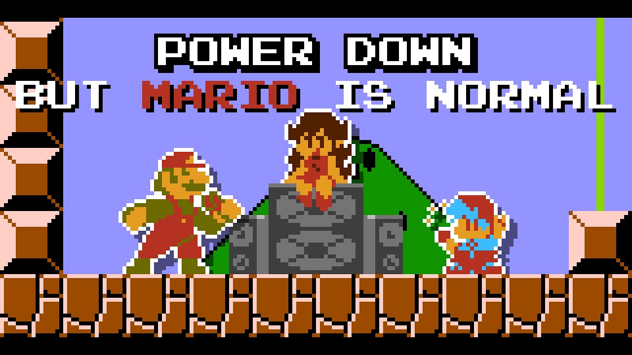 Powerdown but Mario is Normal - YouTube