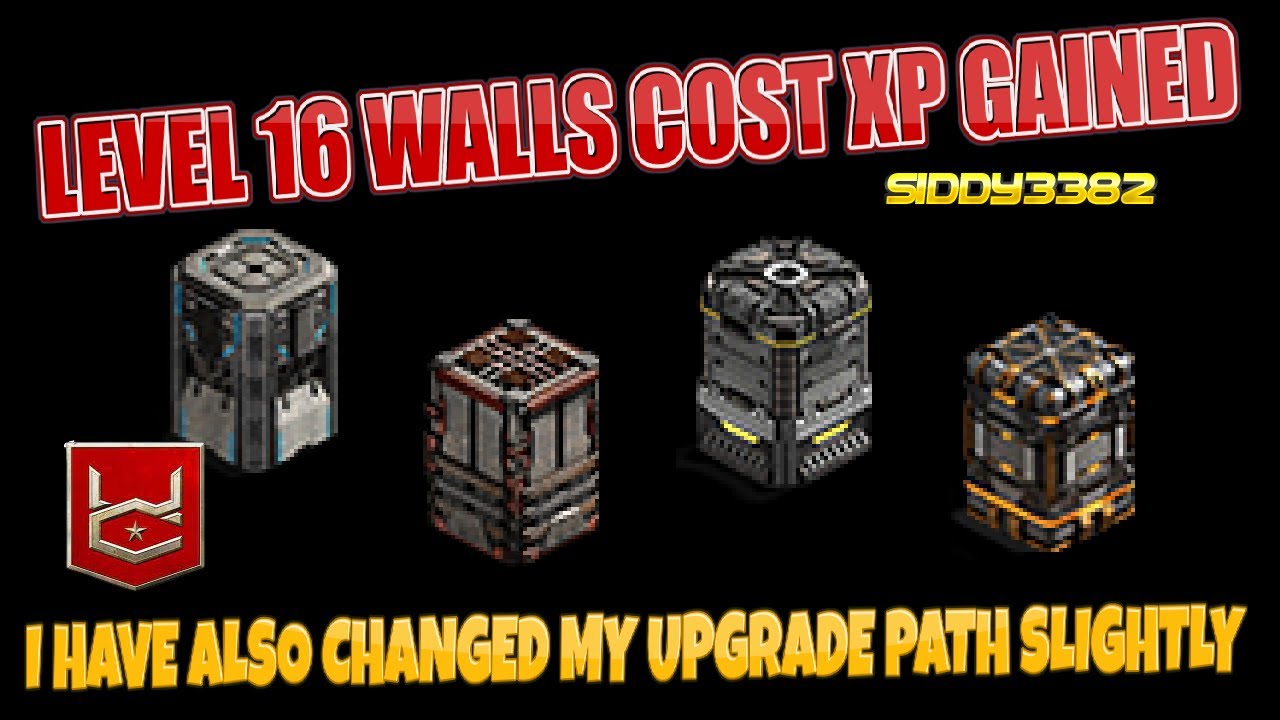 War Commander: Level 16 Wall Cost & XP Gain. - YouTube