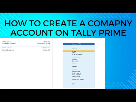 Tally Prime | How to create a Company | Tally for beginners | Tally in ...