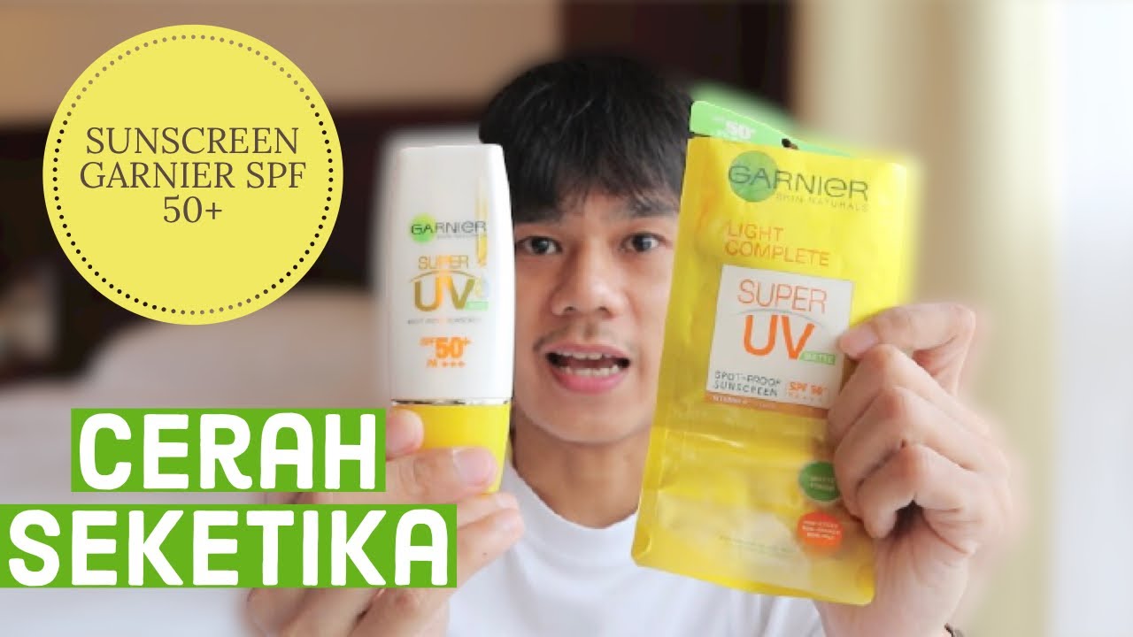 SUNSCREEN GARNIER MATTE FINISH SPF 50+ - YouTube