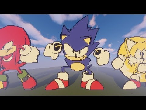 MineCraft Sonic Mania Pixel Build - YouTube