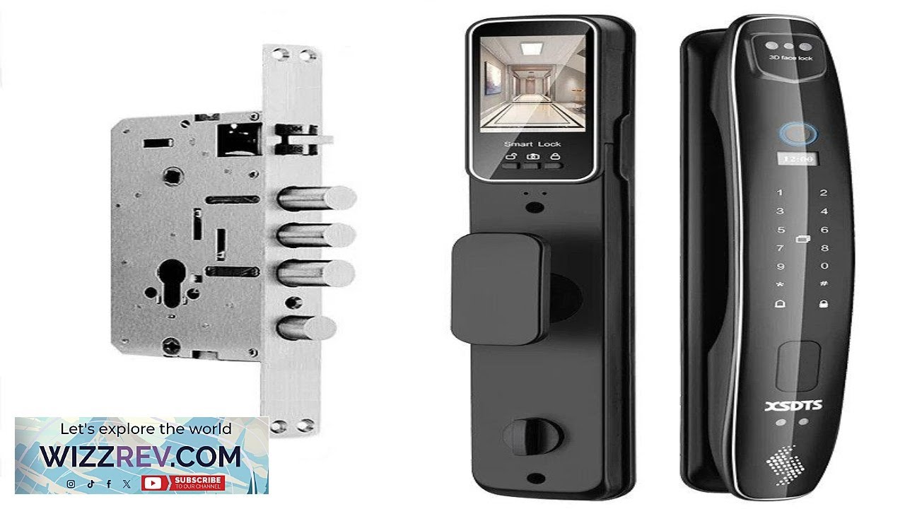 CS7 3D Face 30*300mm Lock Body Smart Door Lock Security Camera Monitor ...