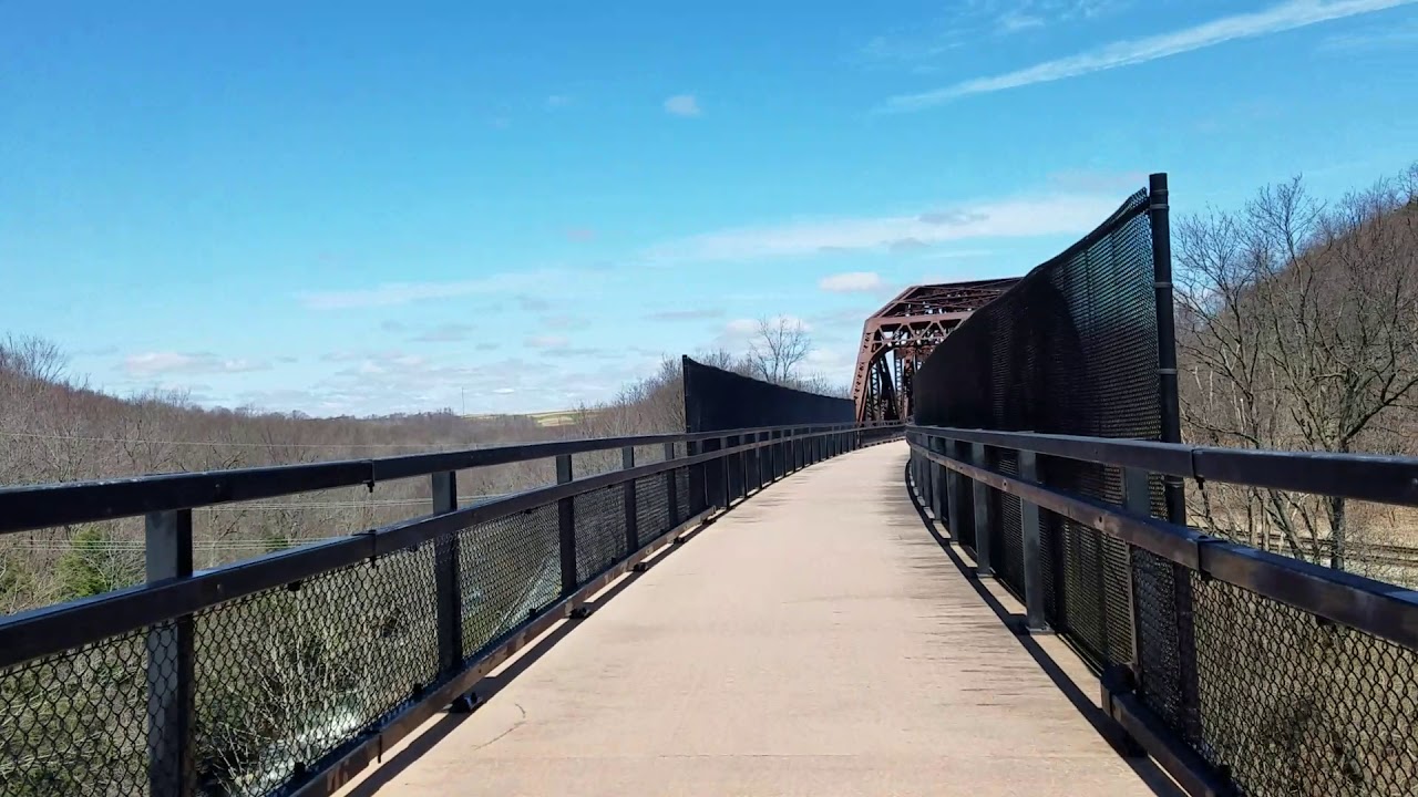 Crossing the Keystone Viaduct on the GAP - YouTube