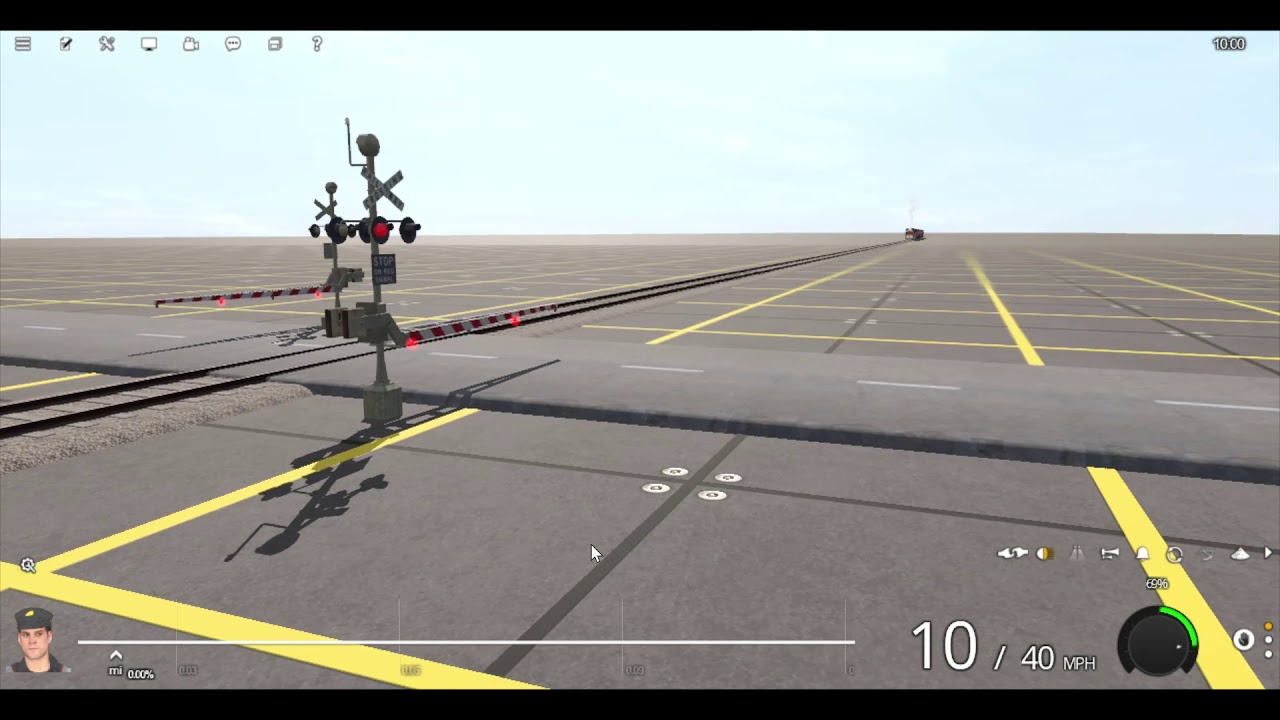 Trainz 2019 Level Crossing Test - YouTube