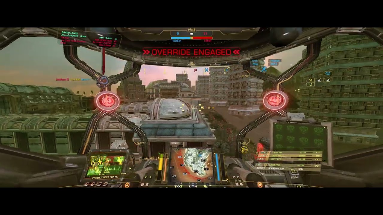 Phoenix Hawk PXH-1B - TIER 1- final 3 vs 1 - 811 DMG - #mwo # ...