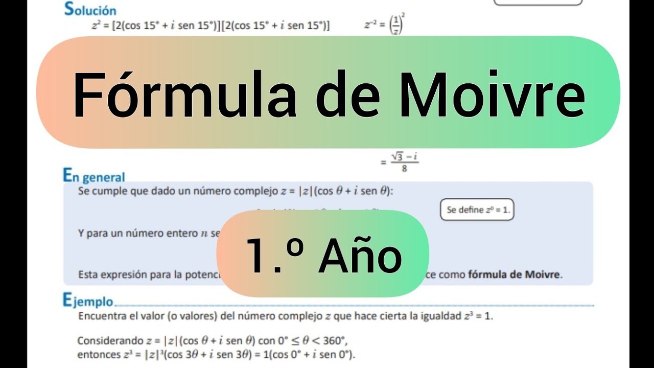 Fórmula de Moivre - YouTube