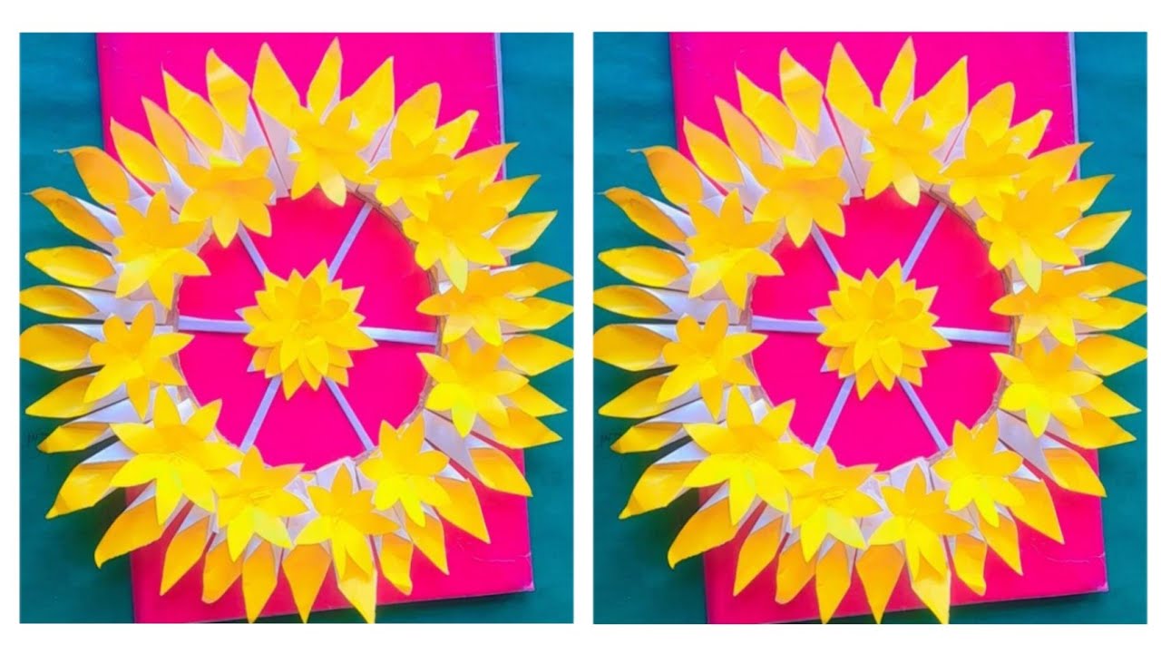 Beautiful And Easy Paper Wall Hanging 🌼Cardboard craft ideas - Circle ...