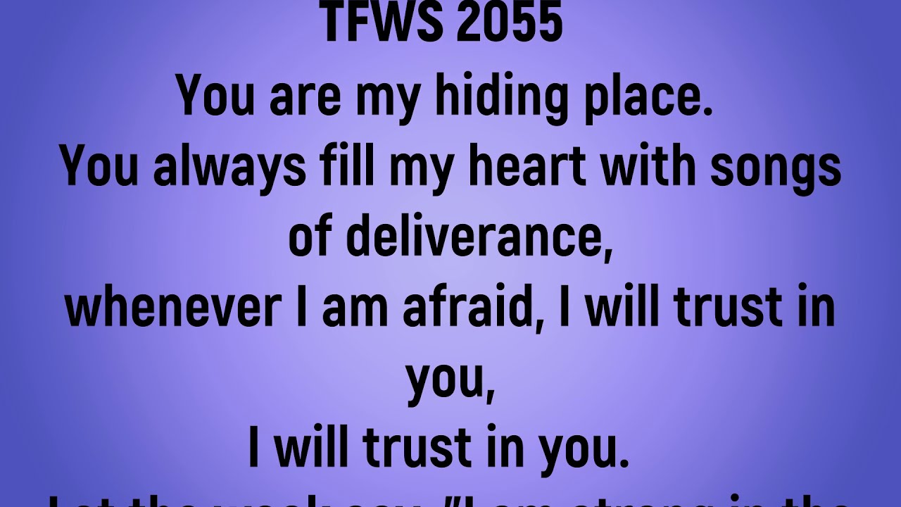You are my hiding place - Faith We Sing # TFWS 2055 - YouTube