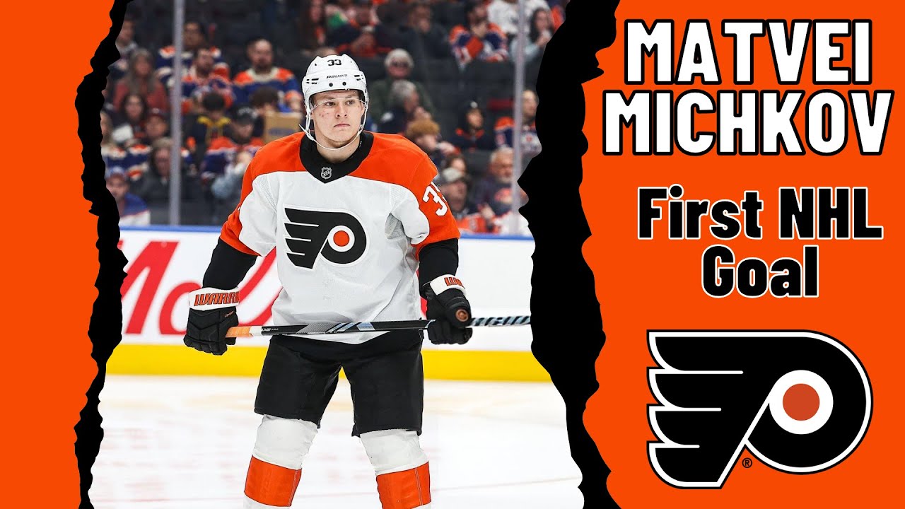 Matvei Michkov #39 (Philadelphia Flyers) first NHL goal Oct 15, 2024 ...