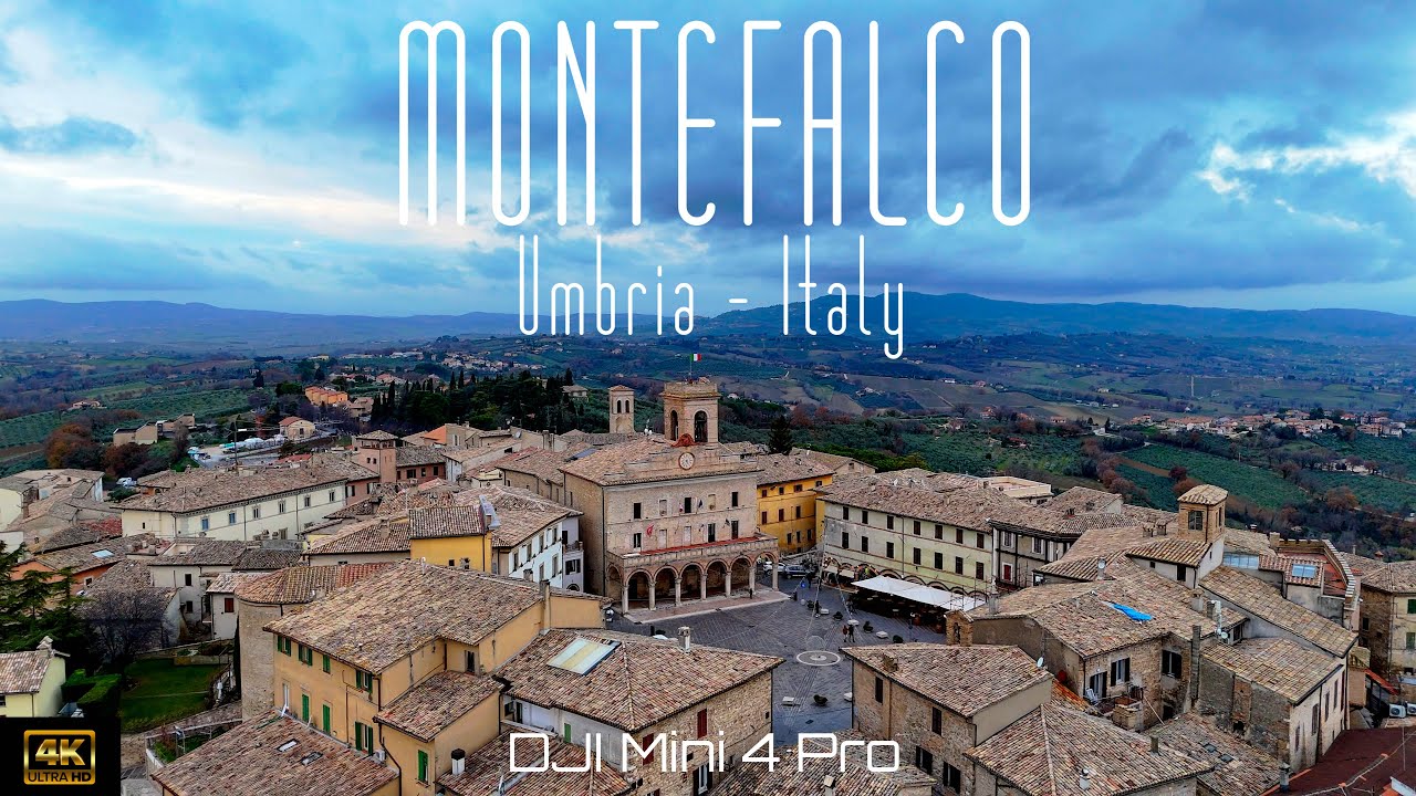 🇮🇹 DJI Mini 4 Pro | 4K drone video of Montefalco, in Umbria, Italy ...
