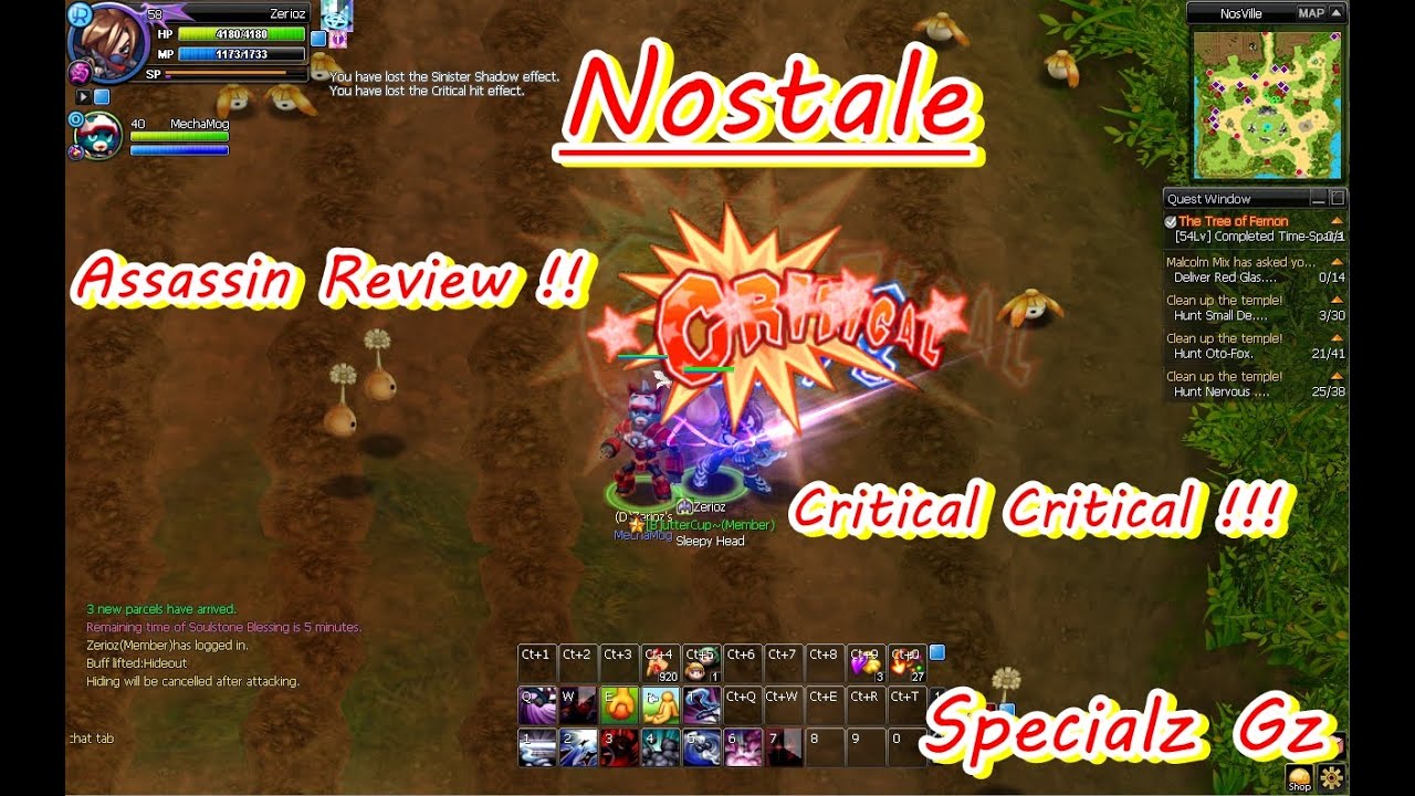 Nostale : Review Skill Assassin Review เรื่องติดคริติคอล ไว้ใจผมได้เลย ...