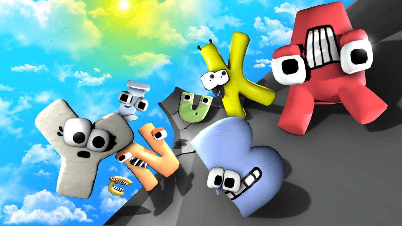 GMOD • Alphabet Lore Impressive Ragdolls (Jumps, Ramps) - YouTube