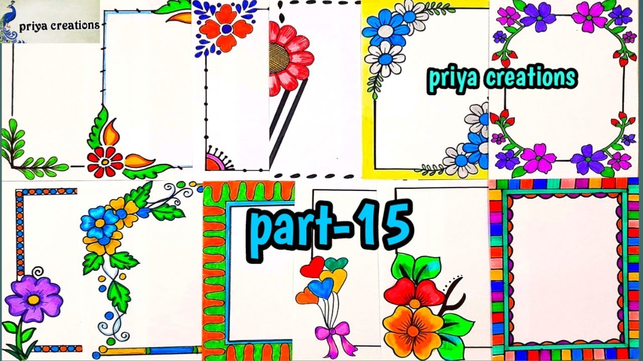 20 BEAUTIFUL BORDER DESIGNS/PART-15/PROJECT WORK DESIGNS/FILE/FRONT ...